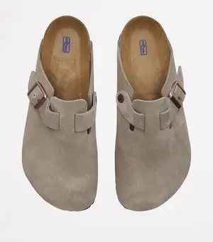 BIRKENSTOCK Suede Boston Clogs