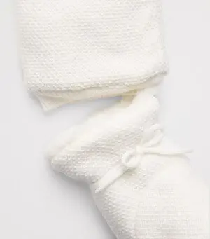 PAZ RODRIGUEZ Virgin Wool Snowsuit And Booties Set