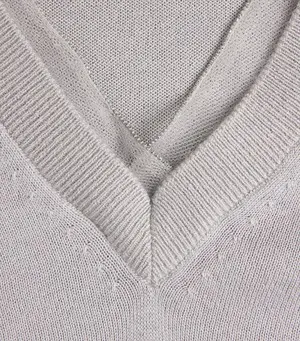 Fabiana Filippi Virgin Wool-cotton V-neck Embellished Sweater