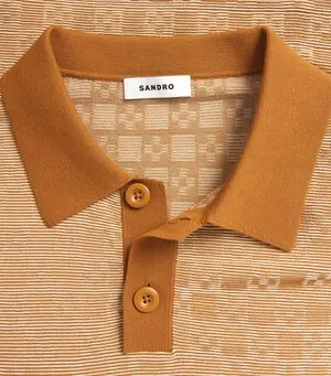 Sandro Jacquard Polo Shirt