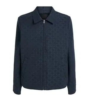 Sandro Jacquard Denim Jacket - Blue