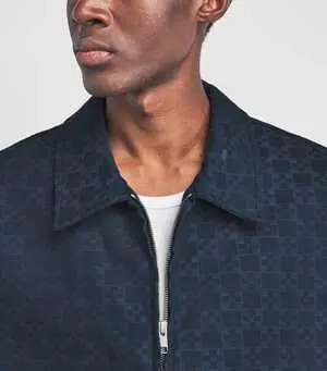 Sandro Jacquard Denim Jacket