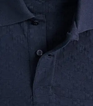 Sandro Cotton Jacquard Polo Shirt