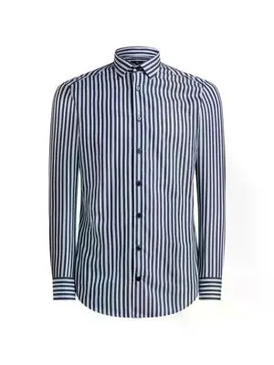Etro Striped Cotton Shirt - Blue
