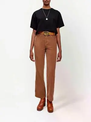 RE/DONE Cropped Short-sleeved T-shirt - Black