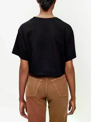 RE/DONE Cropped Short-sleeved T-shirt
