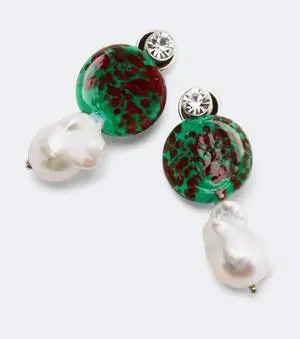 Dries Van Noten Embellished Drop Earrings