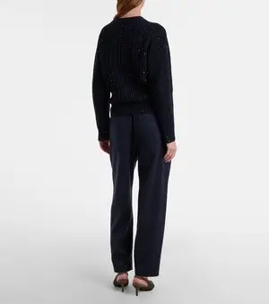 Brunello Cucinelli Monili Wool Straight Pants