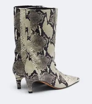 JUDE Cave Snake-effect Leather Ankle Boots
