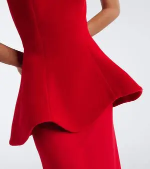 David Koma Peplum Strapless Gown