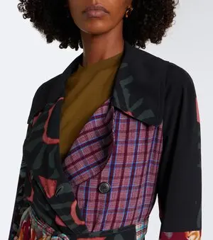 Dries Van Noten Printed Wrap Coat