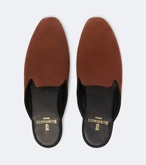 Rubinacci Suede Slippers - Brown