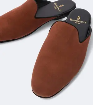 Rubinacci Suede Slippers - Brown