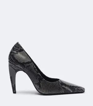 JUDE Fame Snake-effect Leather Pumps
