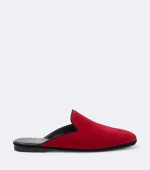 Rubinacci Suede Slippers - Red