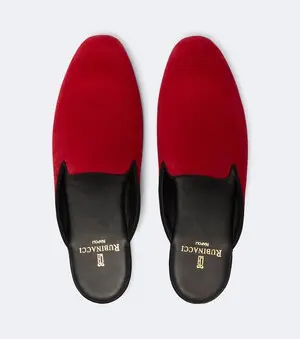 Rubinacci Suede Slippers - Red