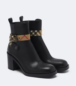 Burberry Huntley Leather Ankle Boots