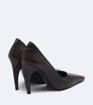 JUDE Fame Snake-effect Leather Pumps