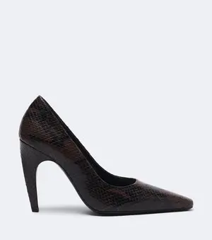 JUDE Fame Snake-effect Leather Pumps