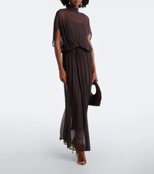 Staud Viviana Sheer Maxi Dress