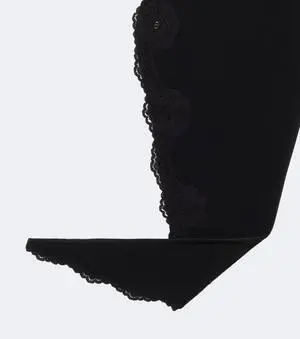 Valentino Garavani Vlogo Cashmere Lace-trimmed Scarf