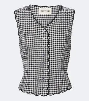 MONTCE Gingham Scalloped Vest - Multicoloured