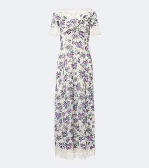 Rabanne Floral Lace Maxi Dress - Multicoloured