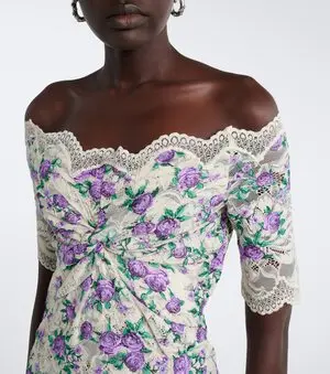 Rabanne Floral Lace Maxi Dress
