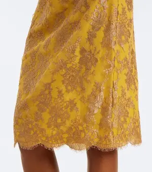 Saint Laurent Lace Pencil Skirt