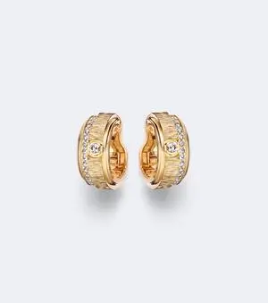 PIAGET Possession Decor Palace 18kt Rose Hoop Earrings With Diamonds - Gold