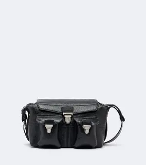 LEMAIRE Gear Leather Shoulder Bag - Black