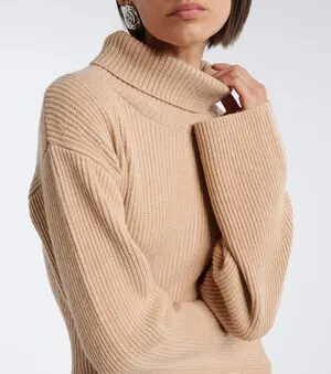 AYA MUSE Ribbed-knit Wool Dress And Tights Set