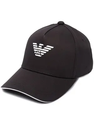 Emporio Armani Logo Baseball Cap - Black