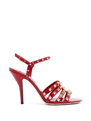 Valentino Garavani Rockstud Leather Sandals - Red