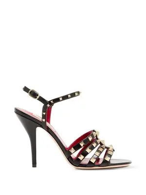 Valentino Garavani Rockstud Leather Sandals - Black