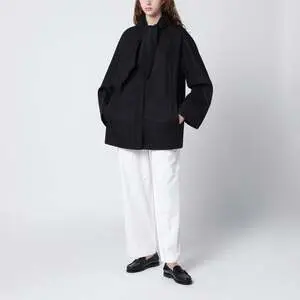 TOTEME Jacket With Organic Cotton Scarf - Black