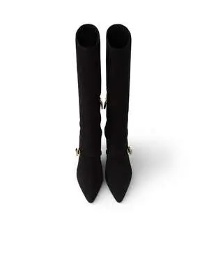 Prada Stretch Suede Boots