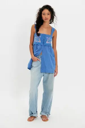 Free People Farrah Embroidered Tunic At