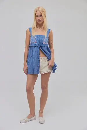 Free People Farrah Embroidered Tunic At