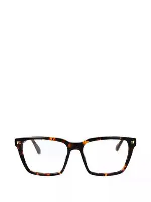 Off-White Tortoiseshell-effect Rectangle-frame Glasses - Brown