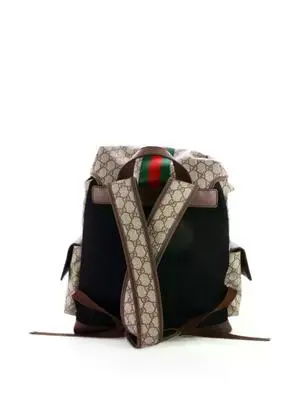 Gucci Ophidia Flap Gg Coated Canvas Medium Backpack