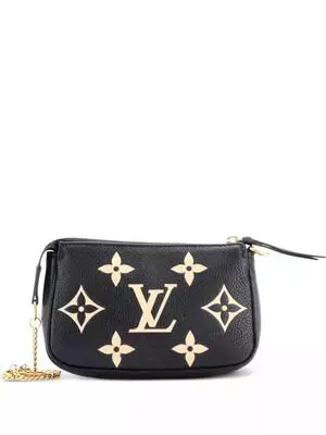 LOUIS VUITTON Pochette Accessoires Bicolor Monogram Empreinte Giant Mini Clutch Bag