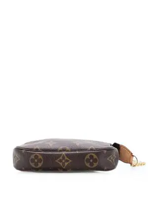 LOUIS VUITTON Pochette Accessoires Monogram Canvas Mini Clutch Bag - Brown