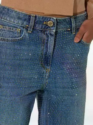 Elisabetta Franchi Palazzo Jeans With Rhinestones