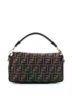 Fendi Zucca Canvas Baguette Nm Shoulder Bag