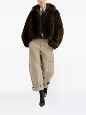 Brunello Cucinelli Monili Barrel-leg Cargo Pants