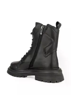 LINDA BAUMANN Lace-up Panelled Boots