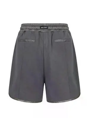HALFBOY Drawstring-waist Contrast-trim Shorts - Grey