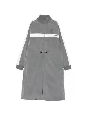 AGNES B. Ribstop Zip Track Dress - Grey