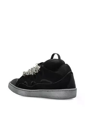 LANVIN Curb Chain-embellished Leather Sneakers